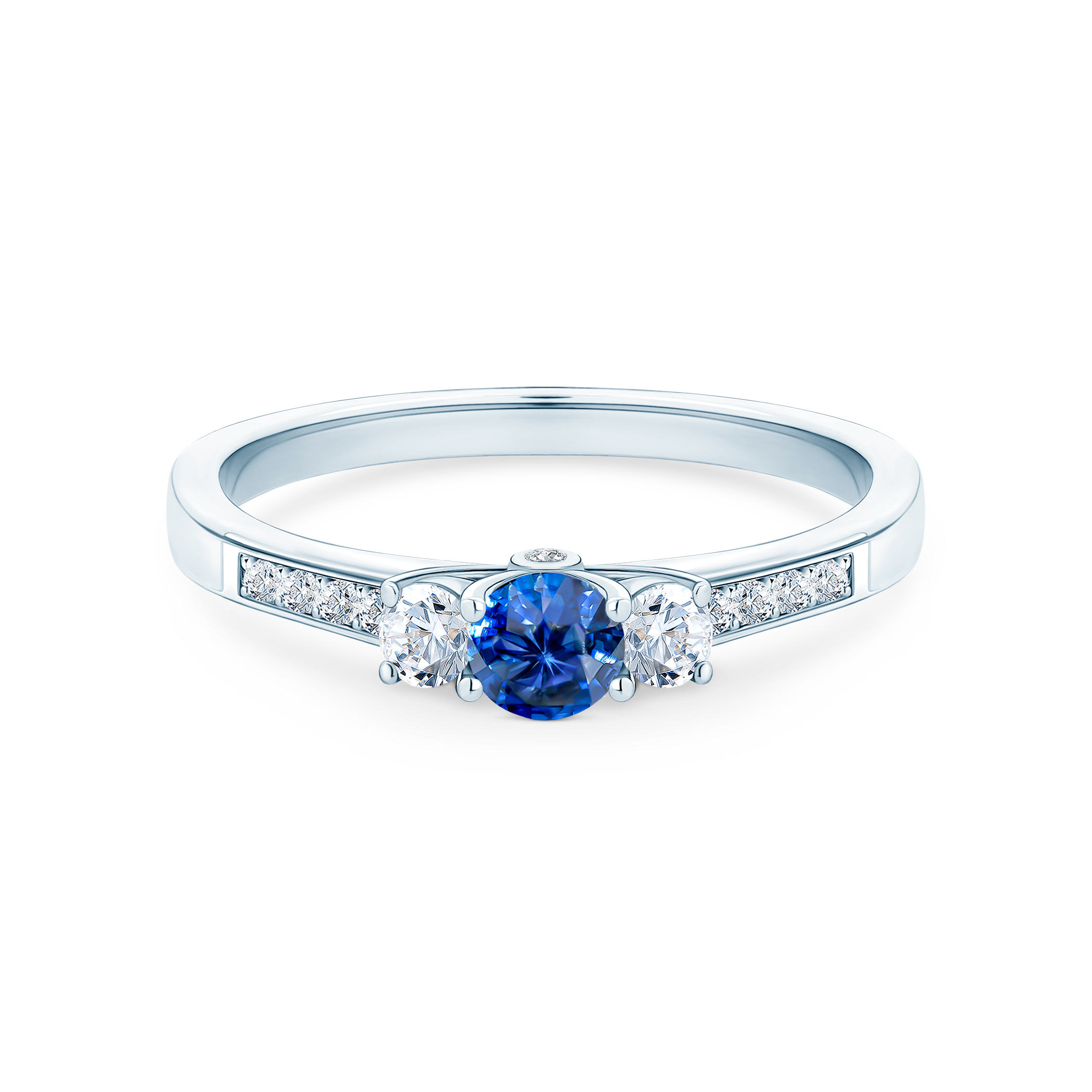 Verlobungsring Dream WeiBgold Blauer Saphir DR NSZ BSZ DIA DIA B 4 SAVICKI 1976